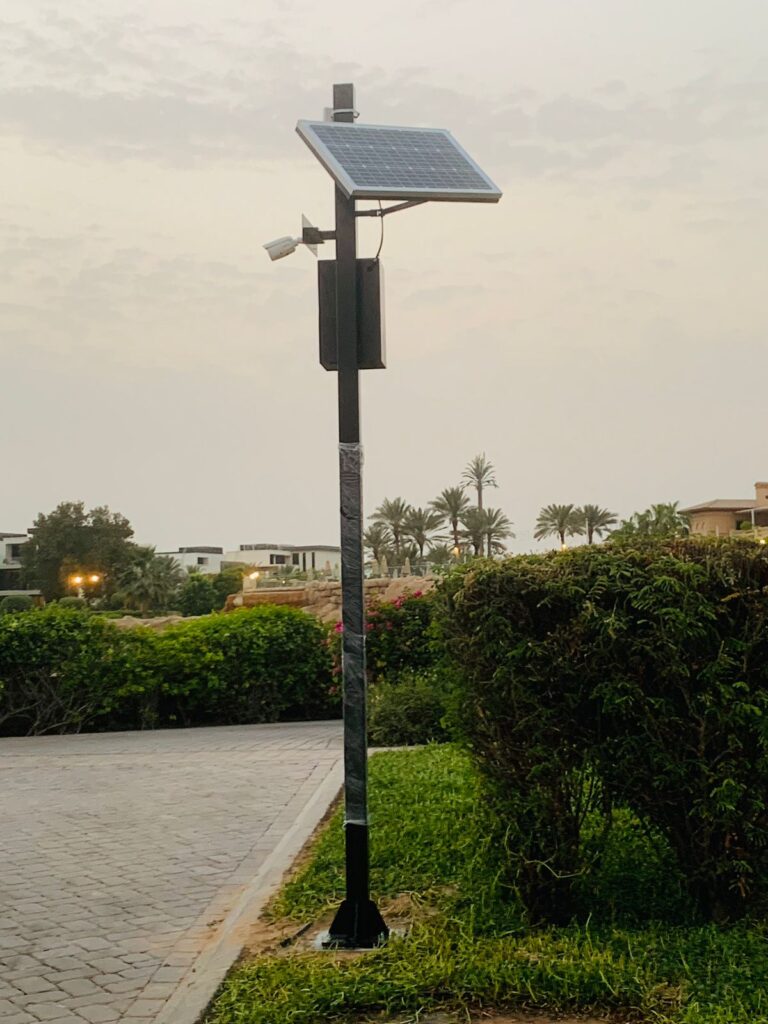 CCTV Pole With Solar Panel in Dubai - CCTV accessories | BrightElv ...